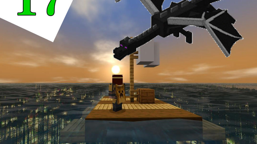 我的世界:MC木筏求生17,在海上击杀末影龙