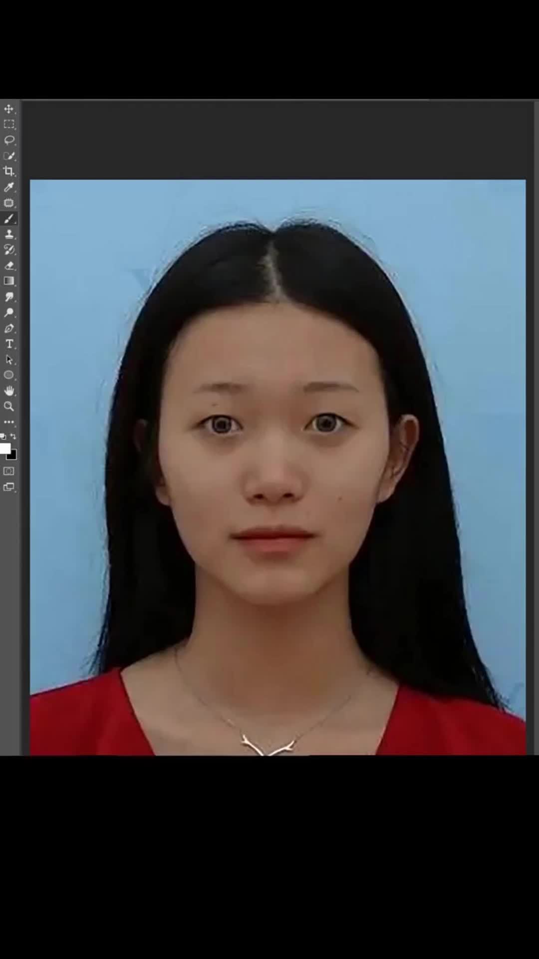 ps证件照修图,证件照必须修好看