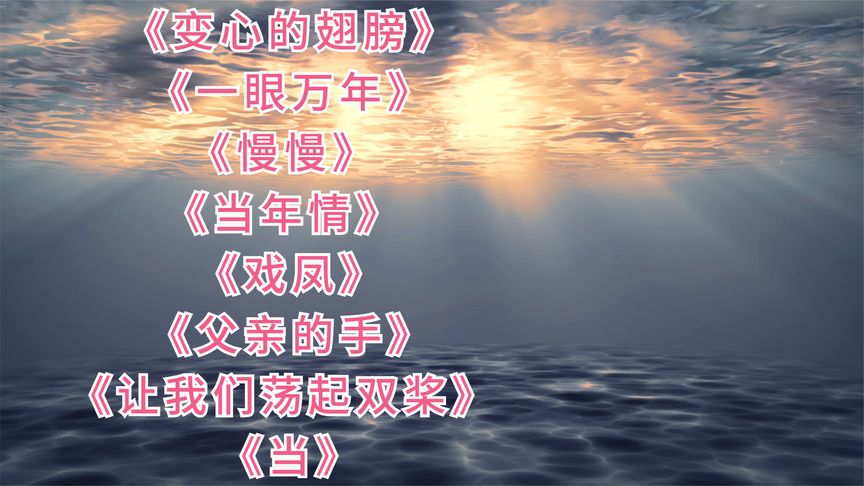 《变心的翅膀》《戏凤》 《父亲的手》 《让我们荡起双桨》