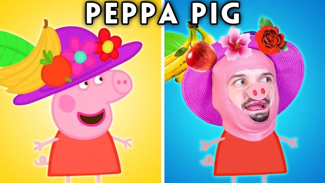 搞笑模仿秀:大叔爆笑模仿爱臭美的小猪佩奇,来到现实世界