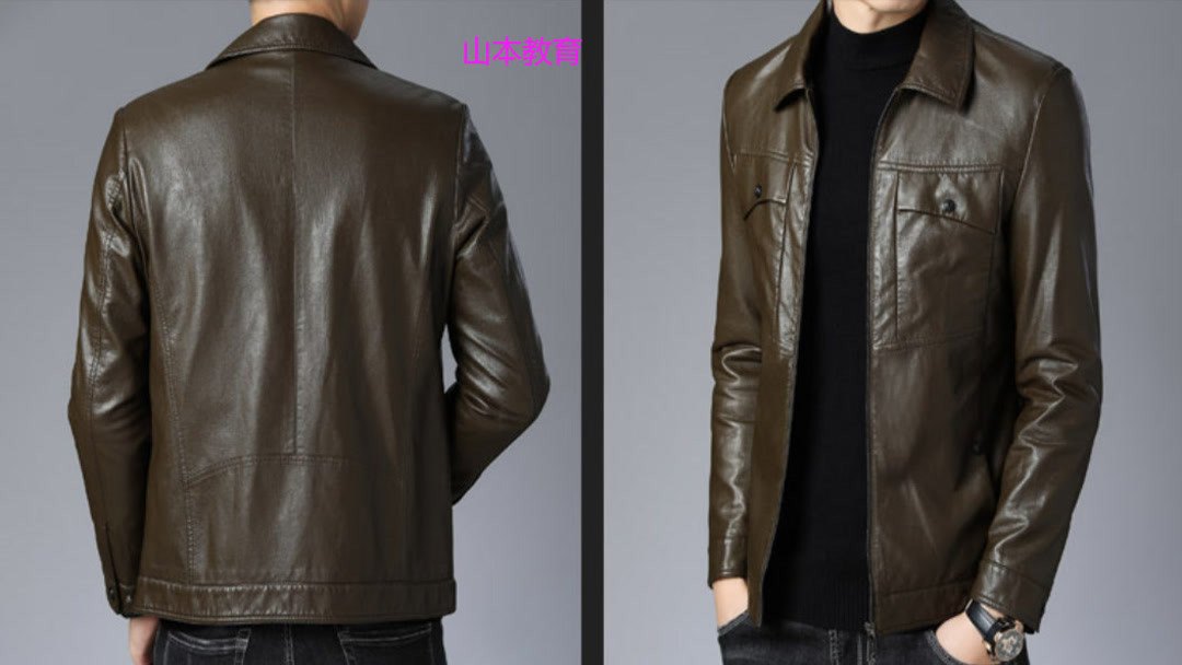 男装翻领皮衣休闲皮夹克打版教程 2
