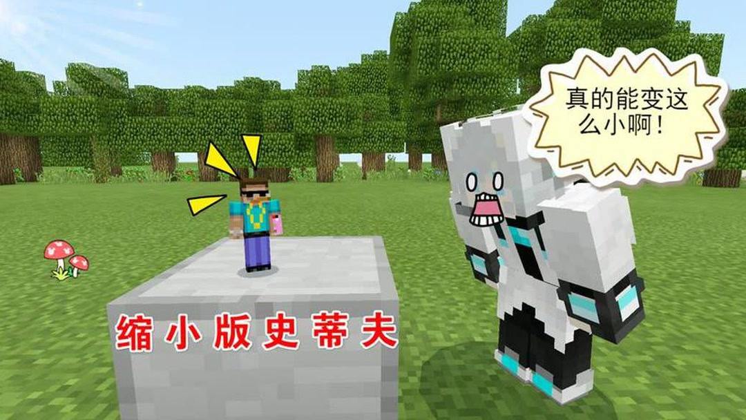 呆呆我的世界:史蒂夫变成蚁人,爆爆担心他被踩死!类似天骐ag