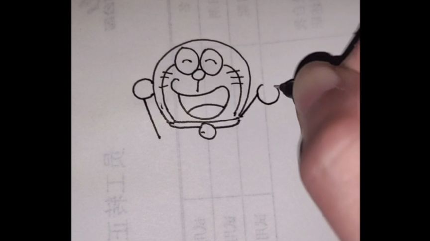 教你画哆啦A梦 学不会打我