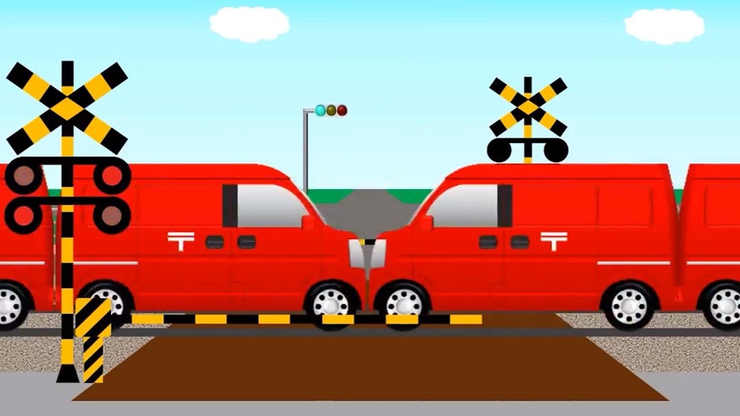 铁路火车动画 第60集 轨道上的小汽车