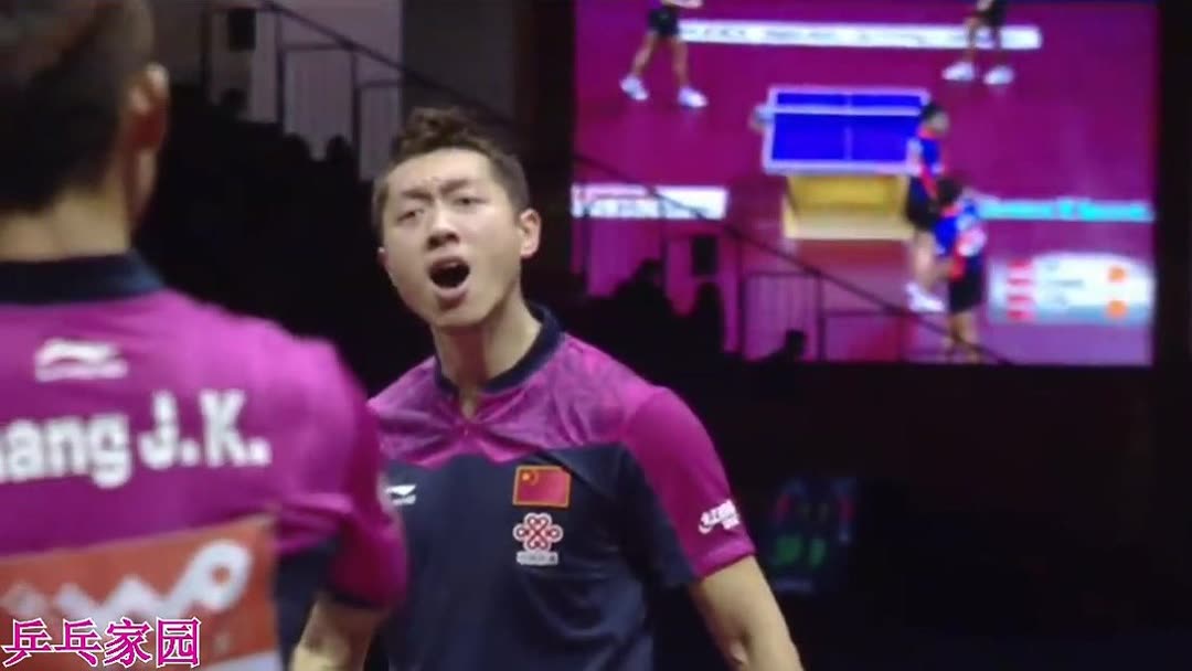 张继科许昕vs樊振东周雨 2015世乒赛男双决赛