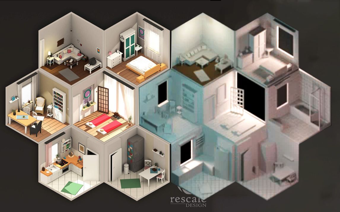 【3dmax建模】零基础建模练习,室内小场景建模制作