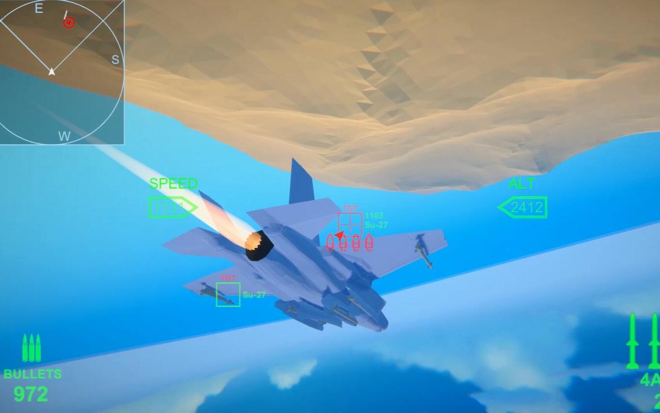 【原创】空战演示1 本人正开发的Unity空战游戏