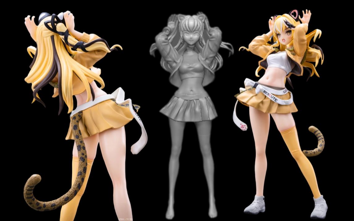 【zbrush雕刻】手办制作 二次元可爱猫女人物模型制作教程