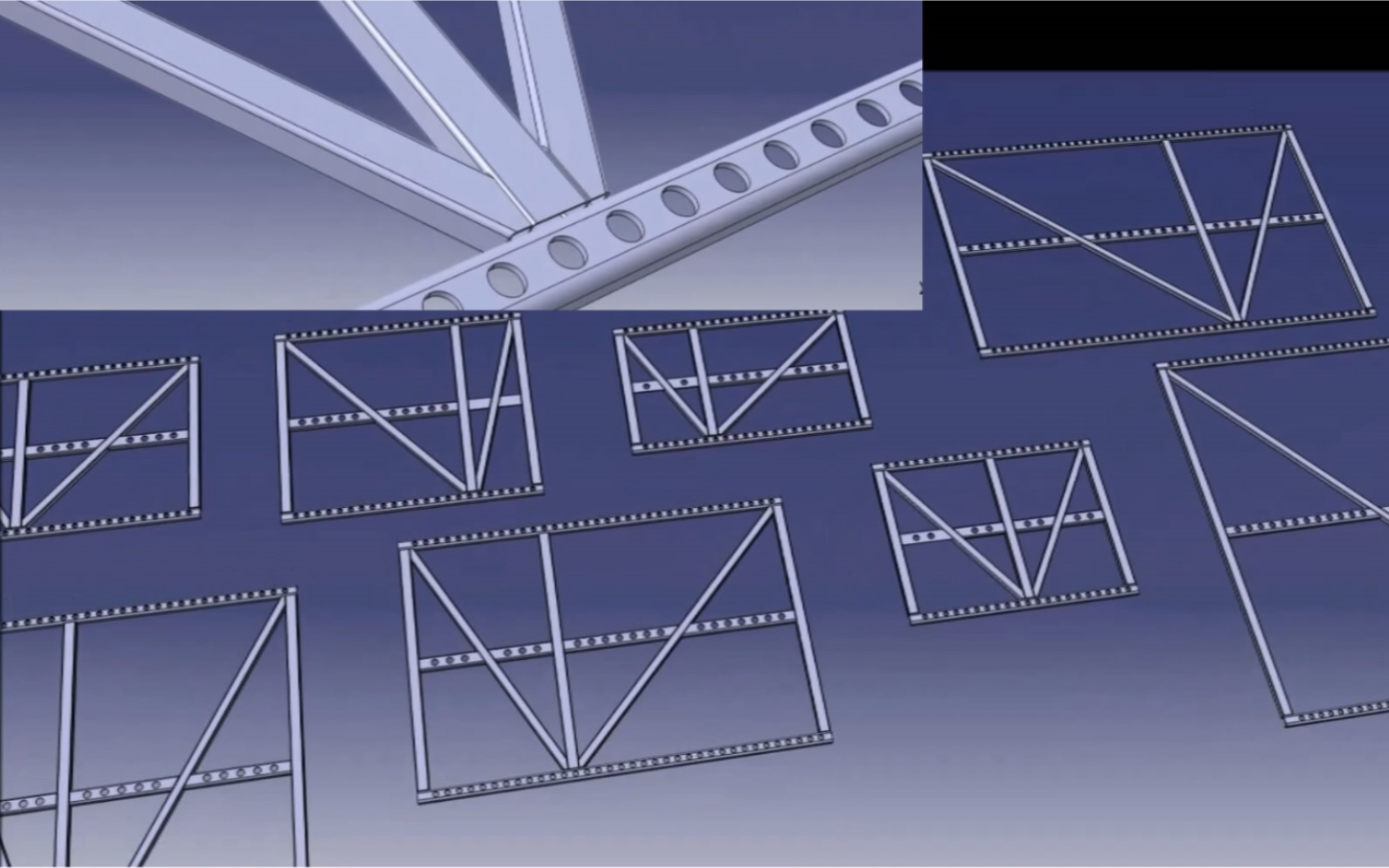CATIA智能自适应超级模板_客车骨架_空间桁架快速搭建技术