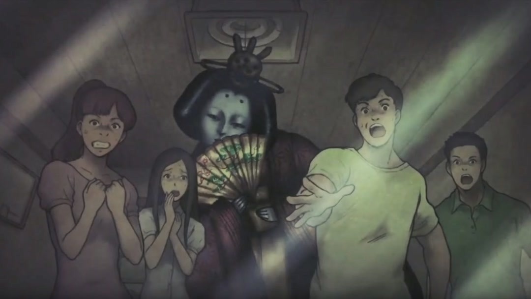 恶搞恐怖动画:4个小年轻去鬼屋试胆,3面镜子让他们彻底崩溃!