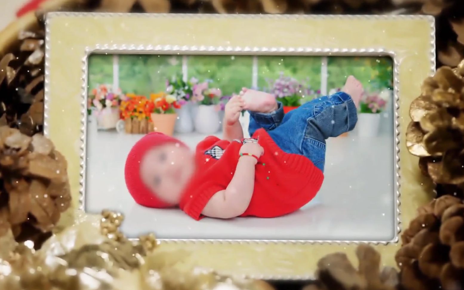 184温馨唯美新年儿童电子相册视频ae模板LED 会声会影 婚礼视频 ...