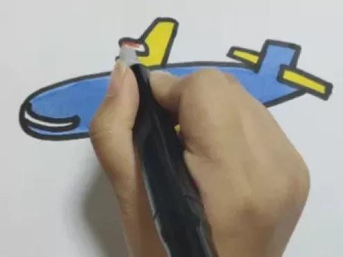 飞机简笔画这样画,简单宝宝又喜欢