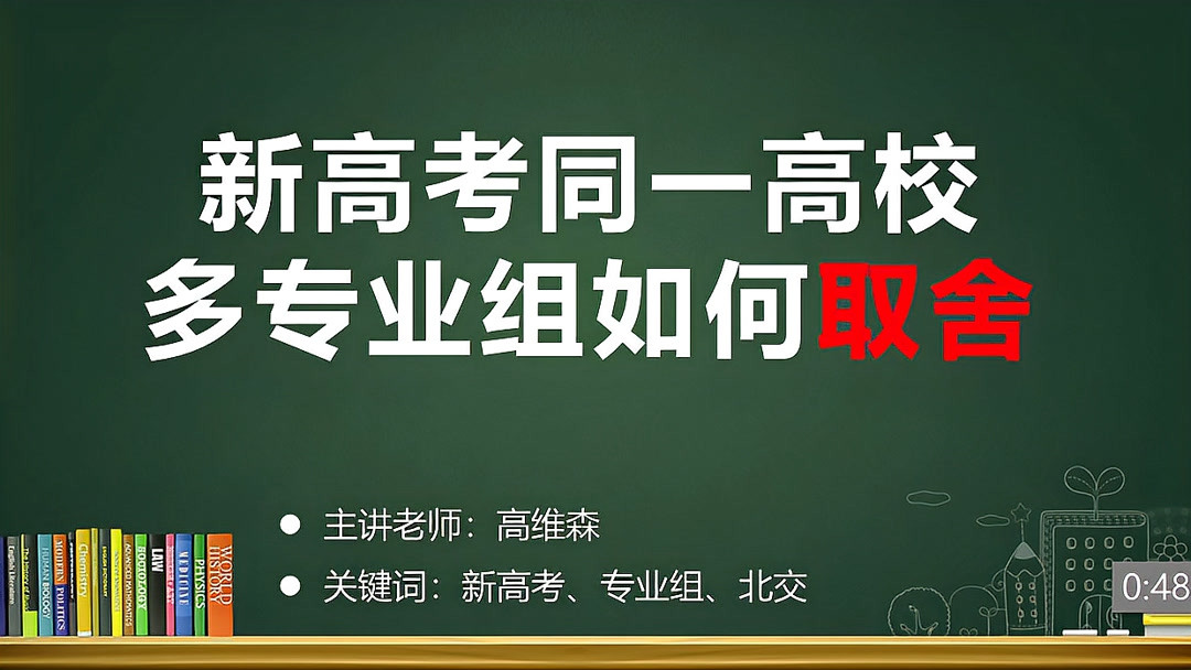 (19/53)新高考同一高校多专业组如何取舍?