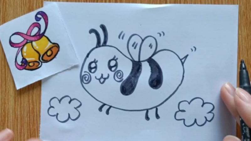 学画一只小蜜蜂,小姐姐解说版简笔画教学视频大全,赶快学起来吧