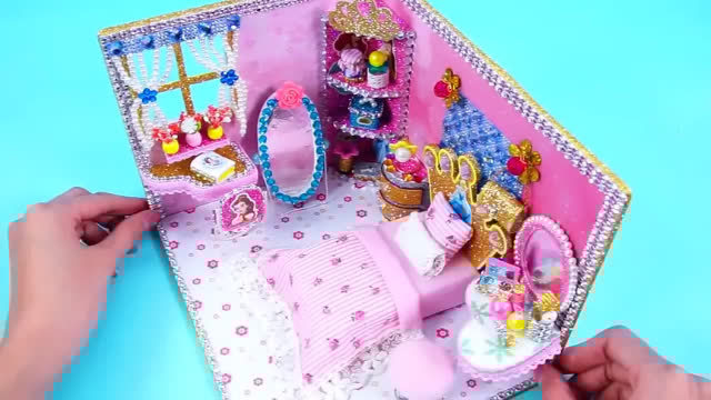 迪士尼公主风格房间模型装饰手工DIY模型制作