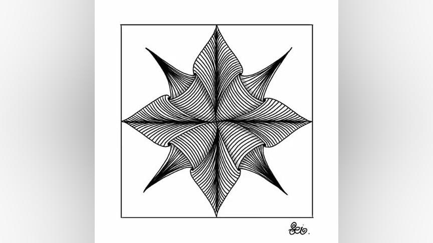 #禅绕画基础图样 #Stella#解压禅绕画 #禅绕画图样练习