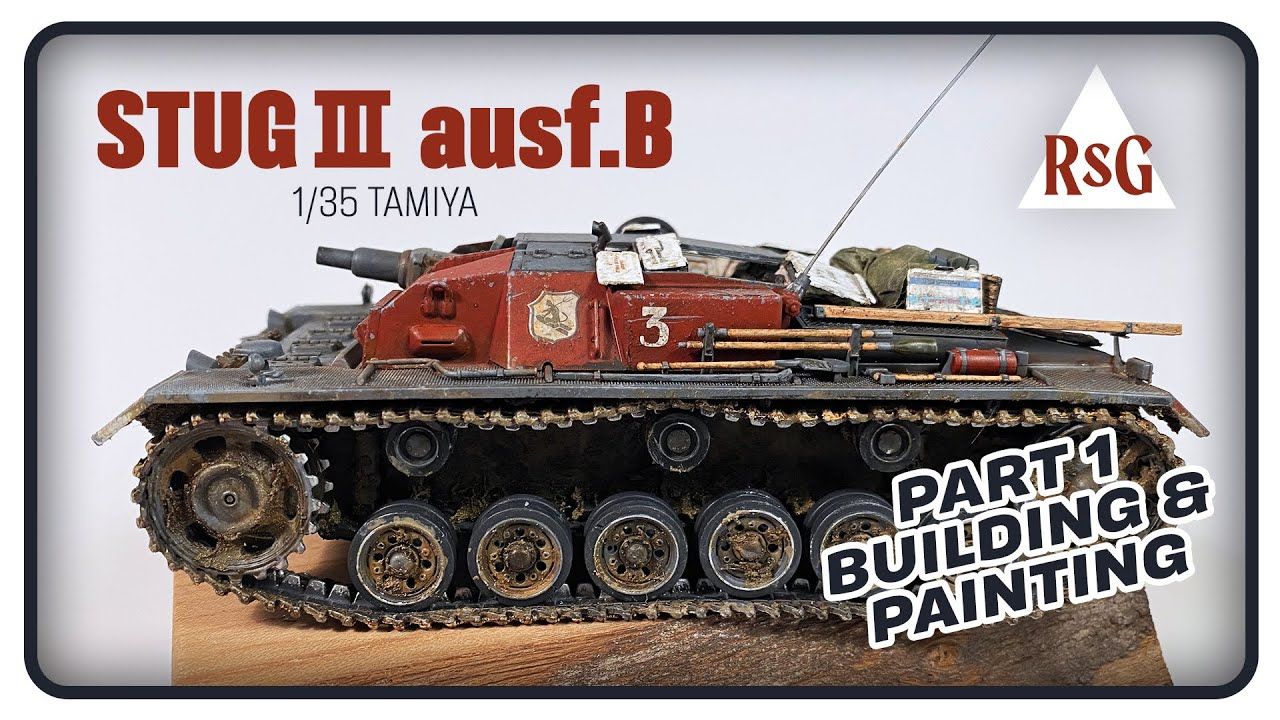 田宫 1/35 二战德军三号突击炮B型坦克模型制作上集