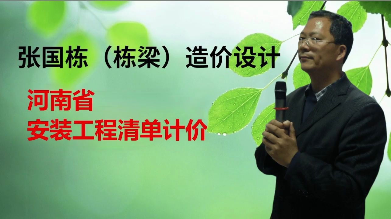 张国栋(栋梁)造价设计:河南省安装工程工程量清单计价