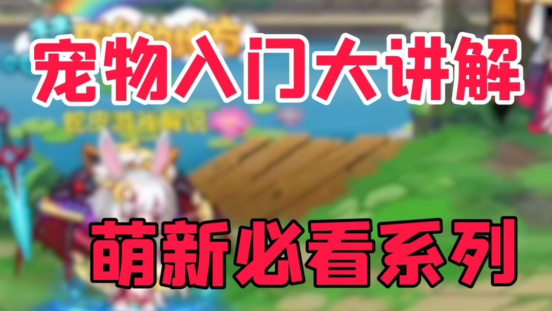 造梦无双:新手养宠物必看内容!从开始选择到养成结束一应俱全!