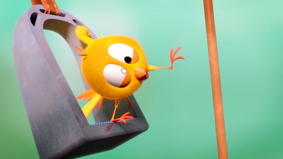 小鸡jaki动画:挑战单手抓绳子,你喜欢这样顽皮可爱的小黄鸡吗?