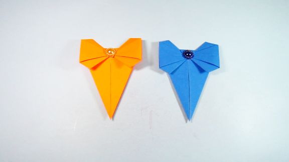 简单的蝴蝶结书签折纸,创意diy手工制作书签