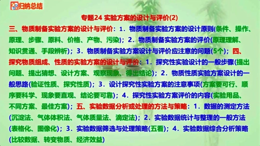 聚焦高考化学实验热点之专题24 实验方案的设计与评价(2)