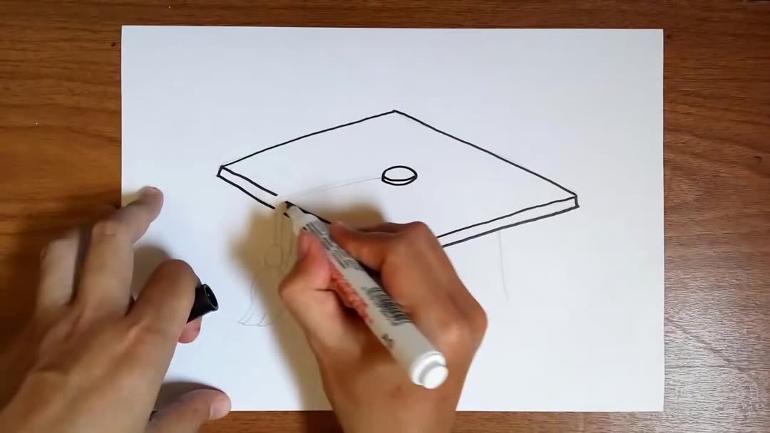 如何画毕业帽