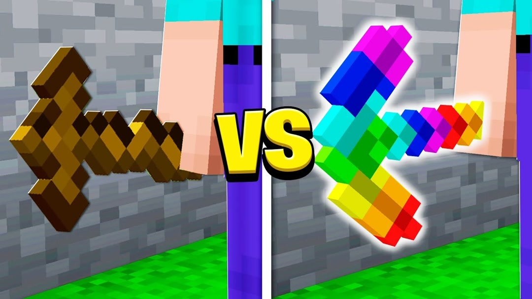 游游解说:我的世界 木镐 VS 彩虹镐,视频教程