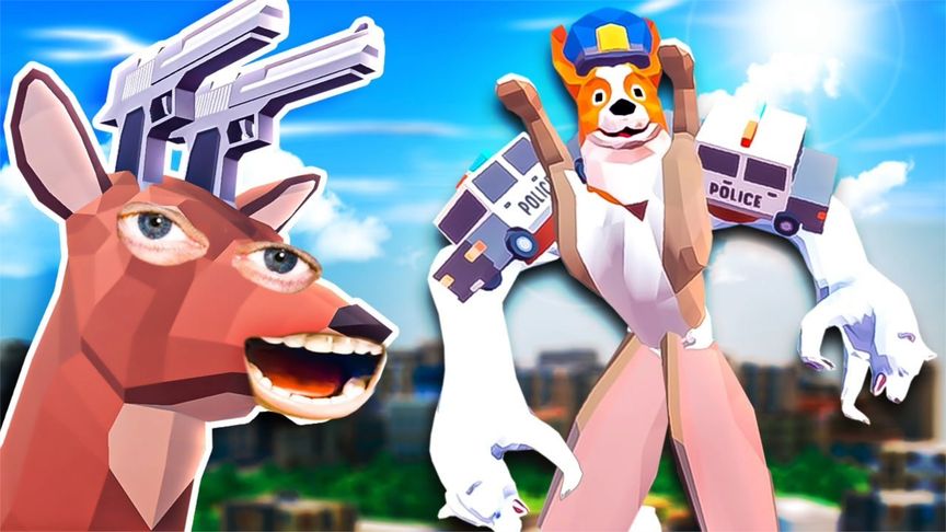 鹿模拟器:五星通缉解锁最强警察机甲汪星人!挑战并击败它,加油