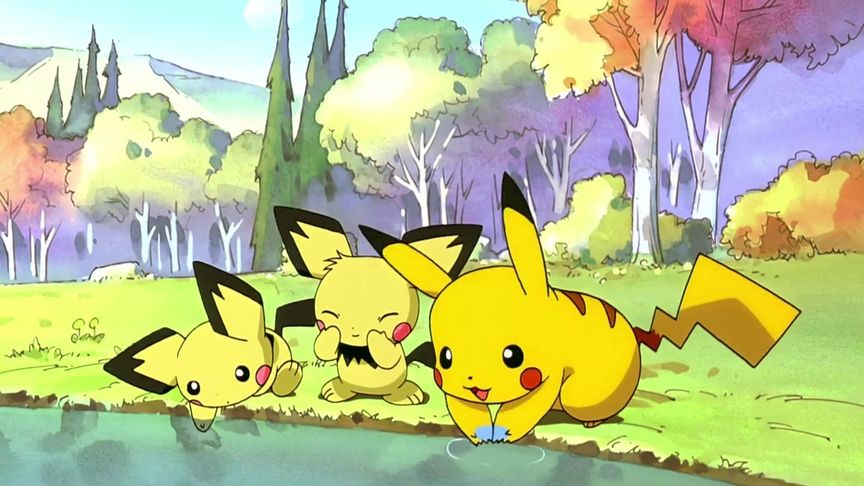 《精灵宝可梦》皮卡丘与两只皮丘一起简直是太萌了,属于神奇宝贝的...