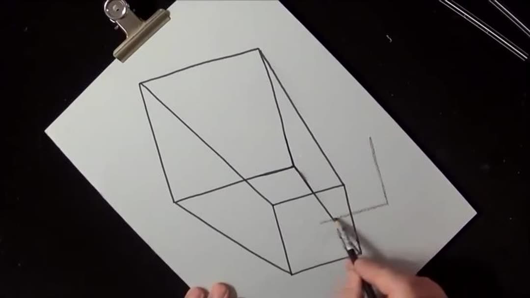 3D立体画教程 12条线就能画出立体感