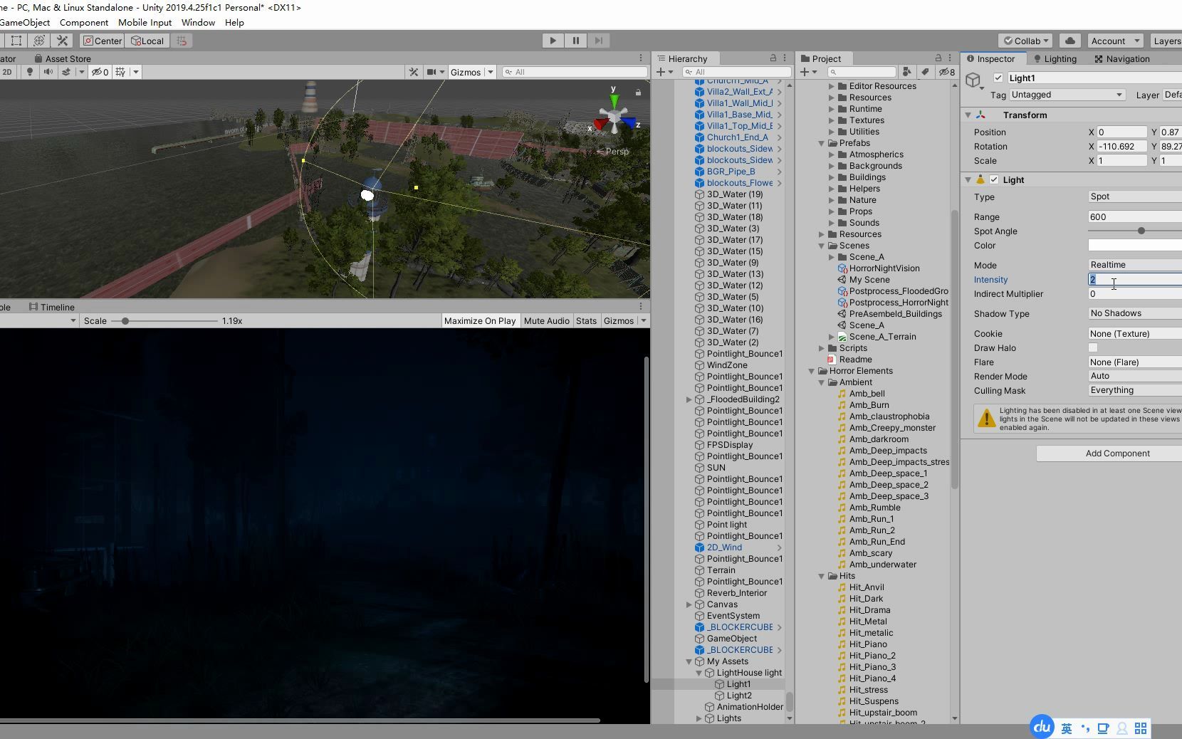 Unity3d开发第一人称恐怖游戏-视频完整版-Part1-25-调整场景饱和度