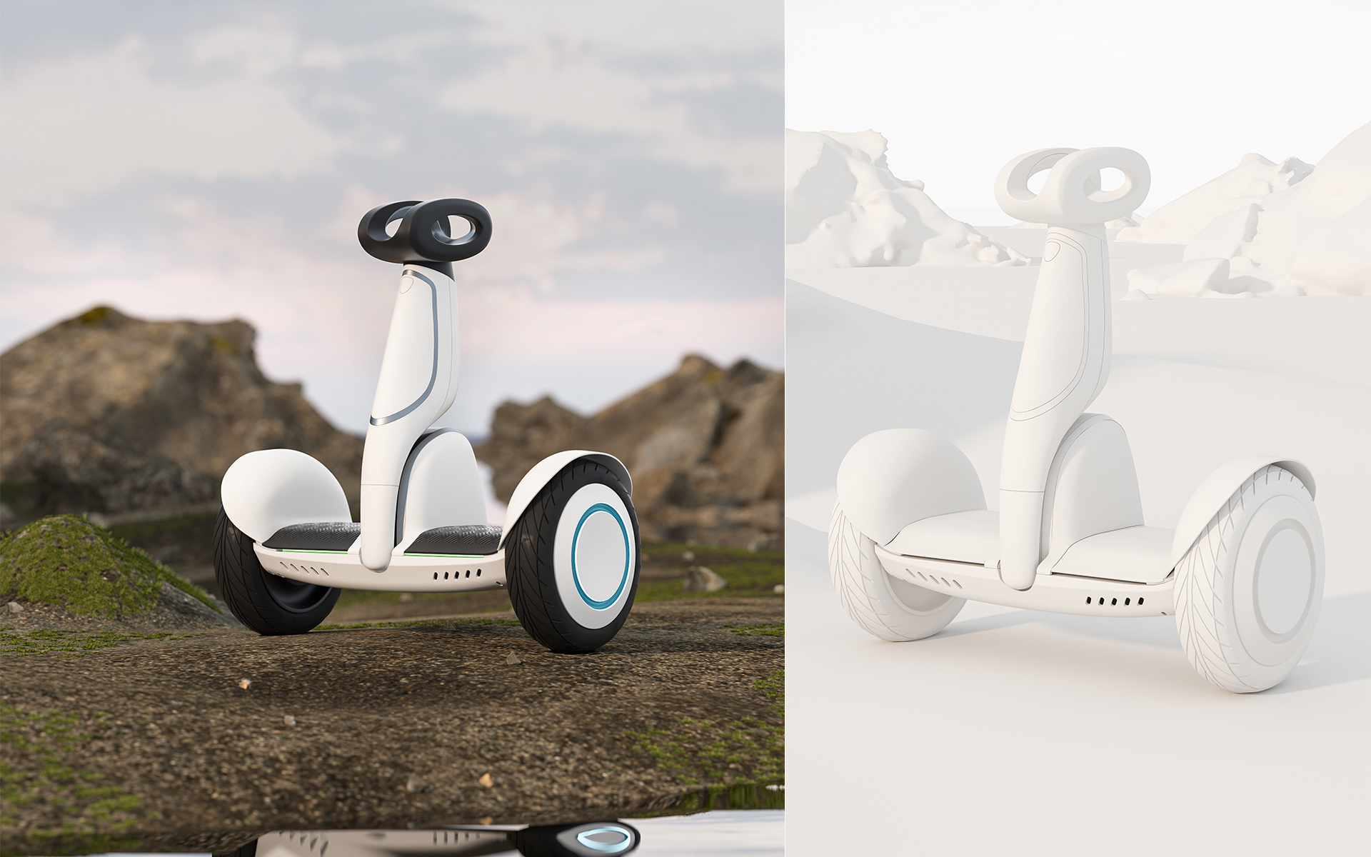 【C4D教程】小米平衡车建模下部分+快速OC渲染演绎