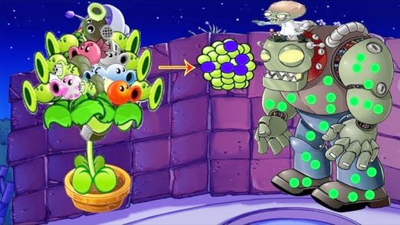 无数种豌豆射手隐藏在一个格子之中,这次僵王是真的惨