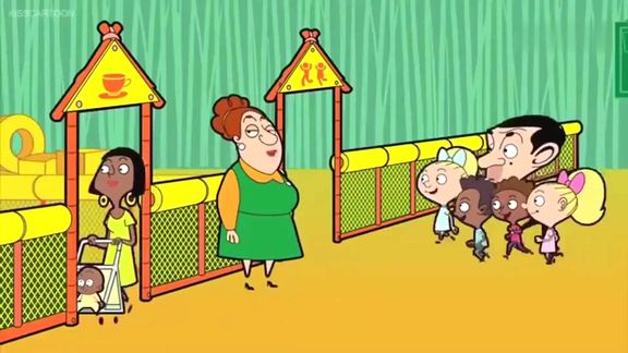 憨豆动画:憨豆是个大孩子,开心地跳进了海洋球里