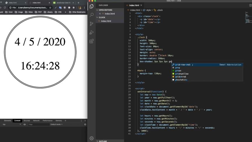 网页编程入门4 - Clock