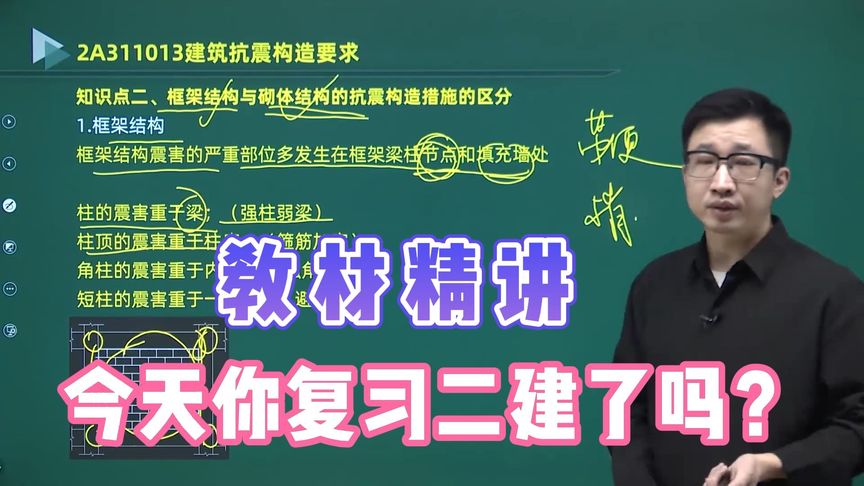 短柱的震害重于一般柱(避免短柱)