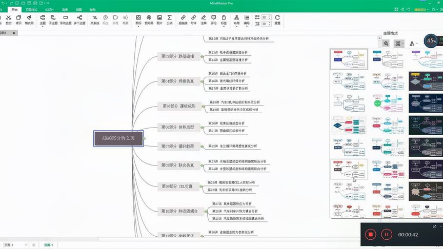 思维导图MindMaster在ABAQUS 2020学习中的应用