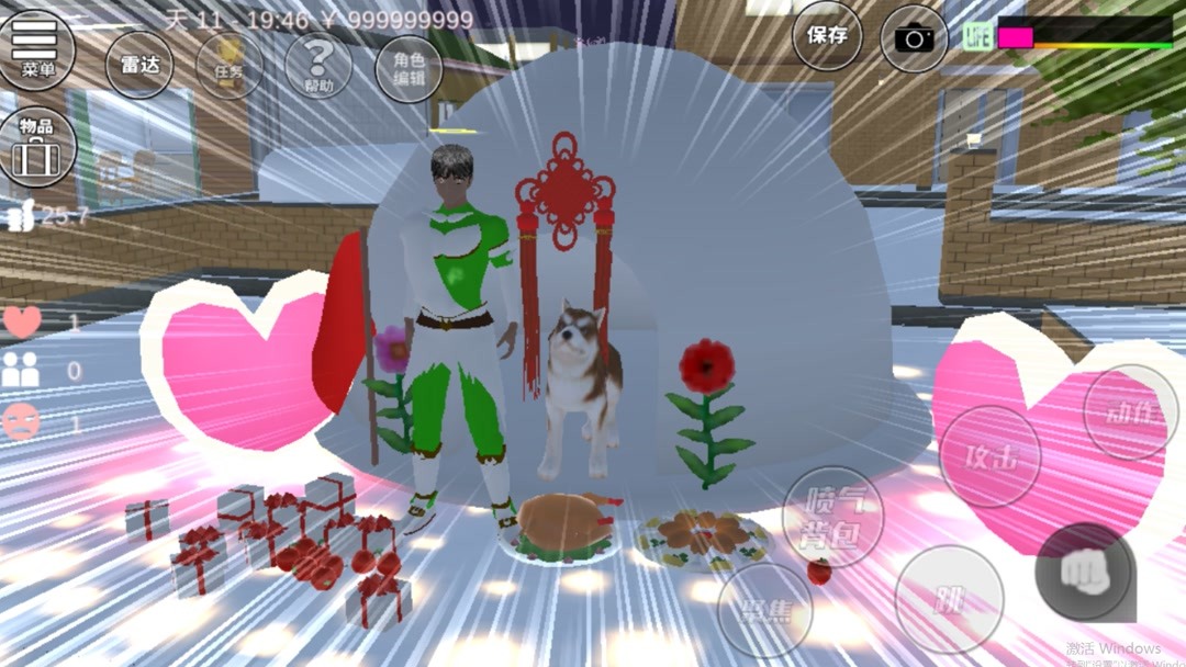 樱花校园模拟器:男主给自家宠物制作一个新年狗屋!实在太好看了