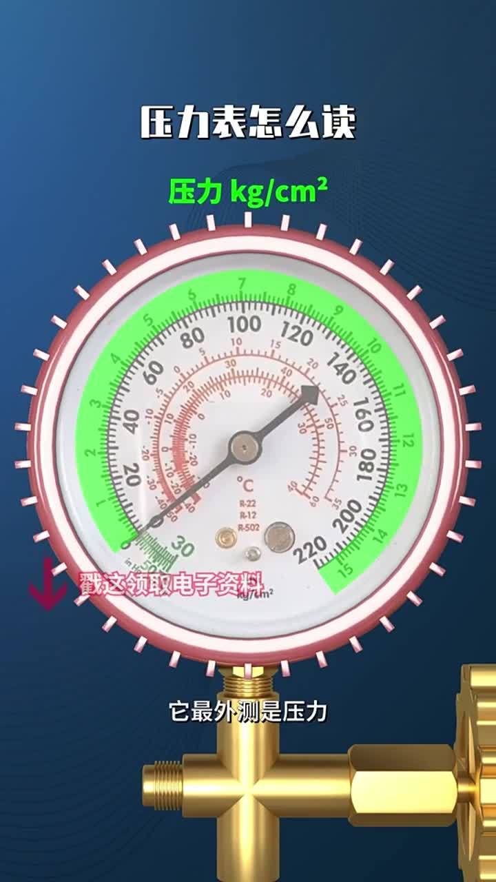 家电电工怎么看压力表