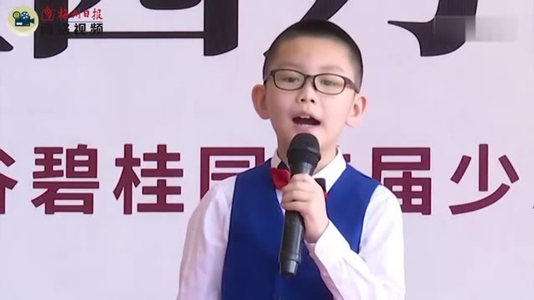 少儿诗歌朗诵比赛一等奖选手吴铮《我的中国梦》