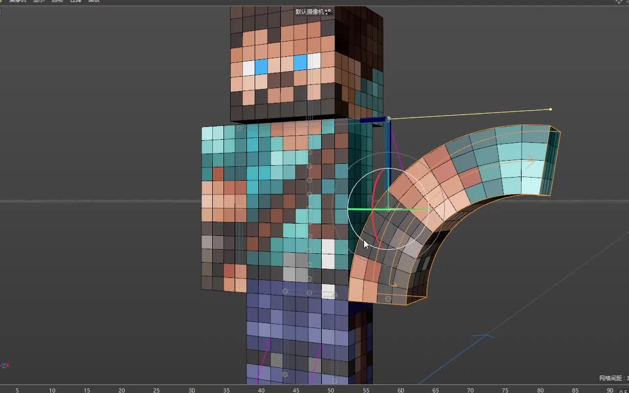 让MC人物模型的胳膊像个正常方块人一样动起来