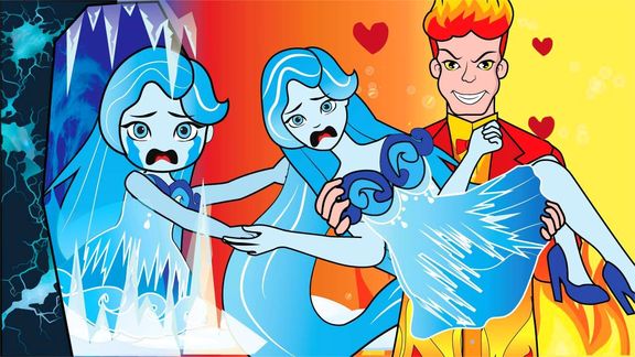 定格动画:冰雪王子和公主找到丢失的小公主,一家人团聚真幸福!