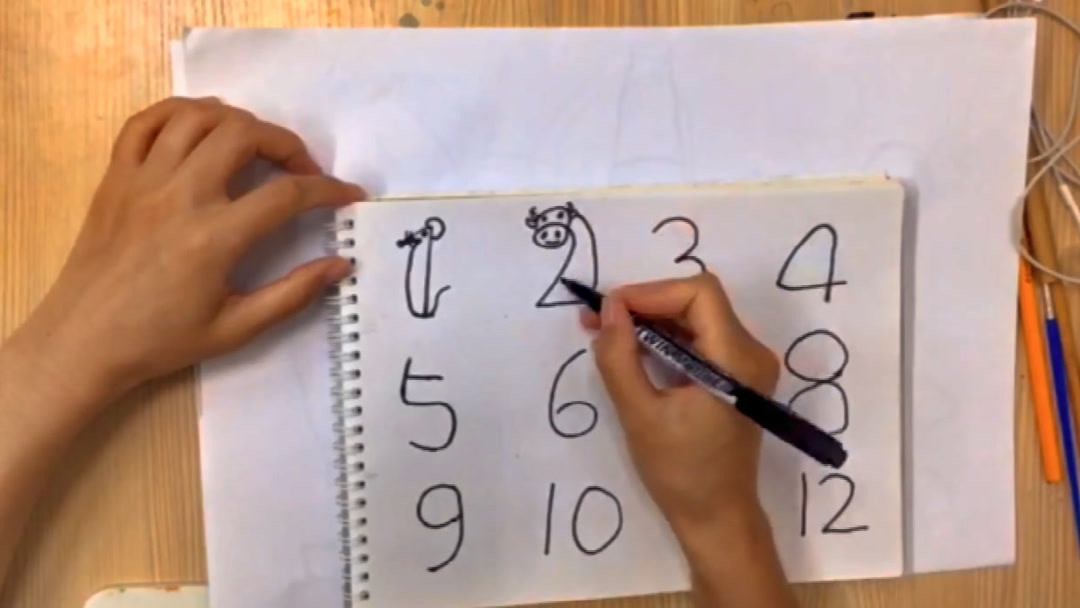 用1到12画画,画完你还能看出原来的数字吗,能认出几种动物