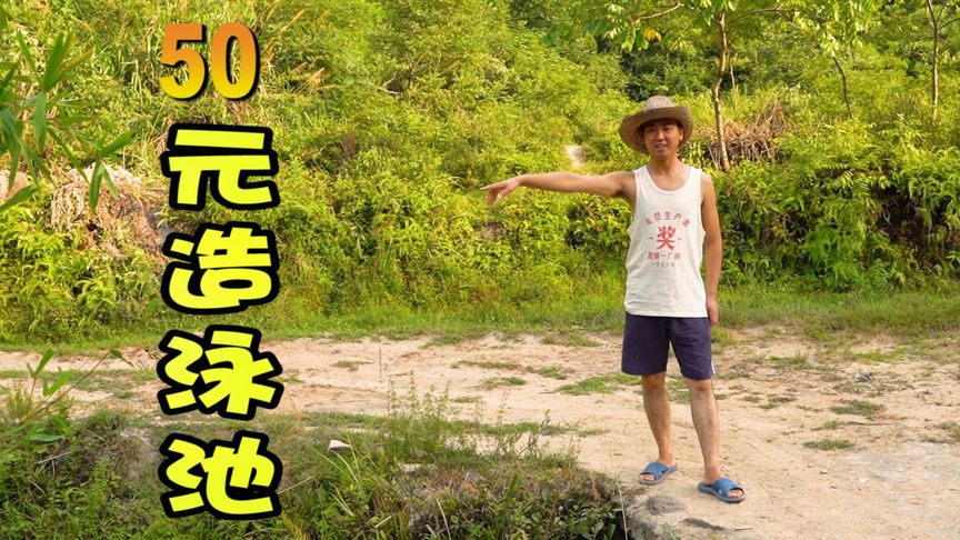 小伙花50元造了个泳池,还请了挖掘机,全村人都可以游泳,值吗?
