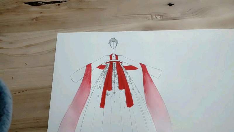 汉服设计手绘教程:第一次尝试设计汉服竟然翻车了!