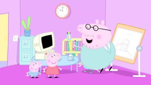 小猪佩奇:别看猪爸平时迷糊,还是设计师呢,房子设计的相当好呢