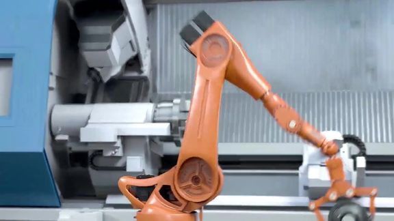 机器人进行数控装夹,真是领先的技术!