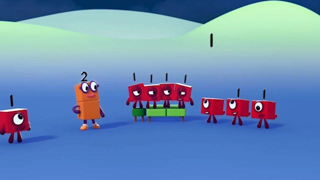 数字积木 早教动画:好多的小1 都是其他数字分解的 要恢复原样