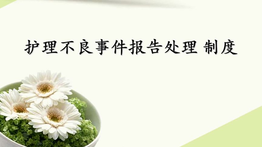 护理不良事件报告处理制度PPT